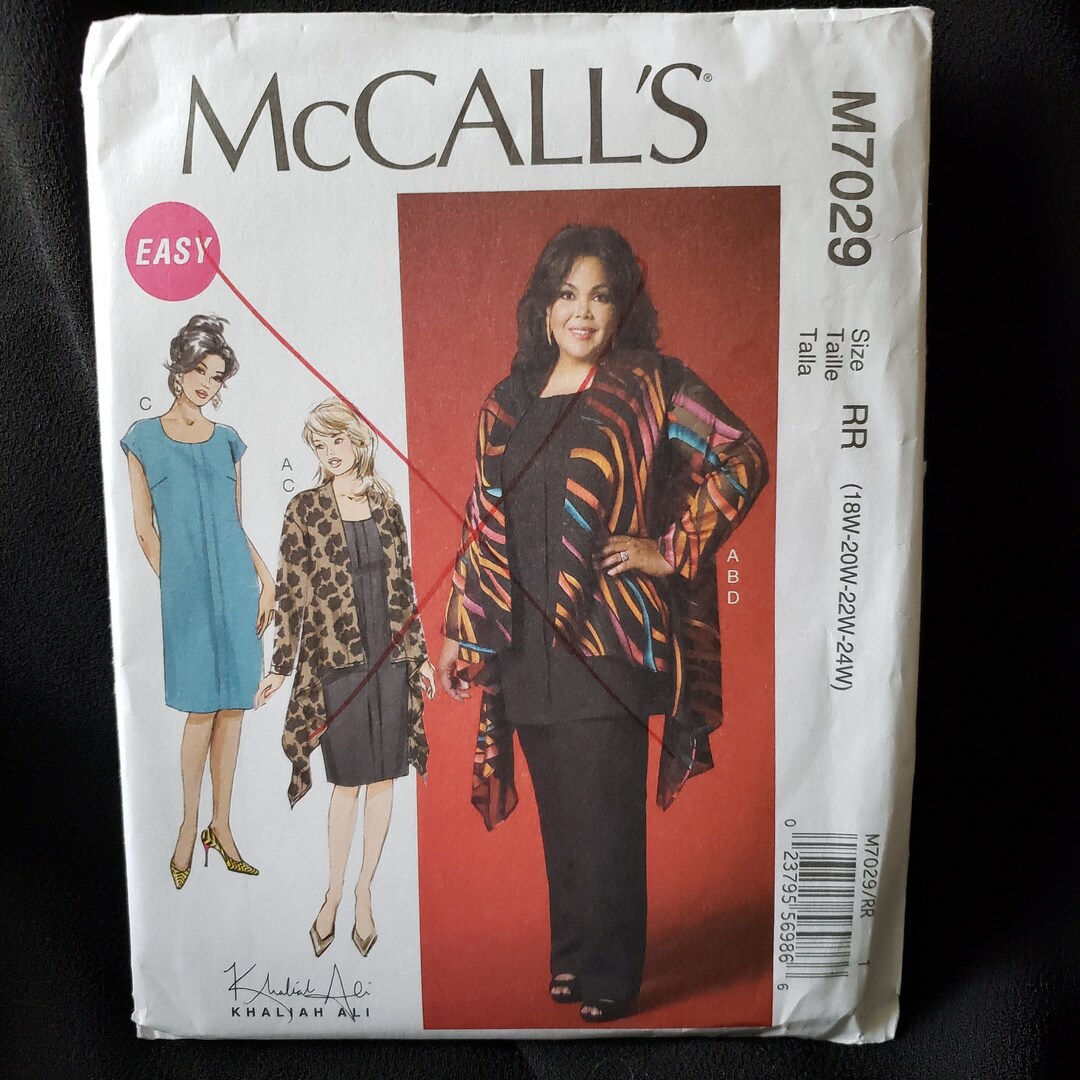 Mccall's 7029 Khaliah Ali Woman's Plus Size Jacket, Tunic, Dress and ...