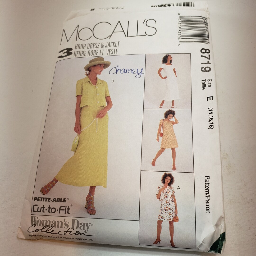 Mccall's 8719, Sewing Pattern, Mccalls, Summer Pullover Dress With Box ...