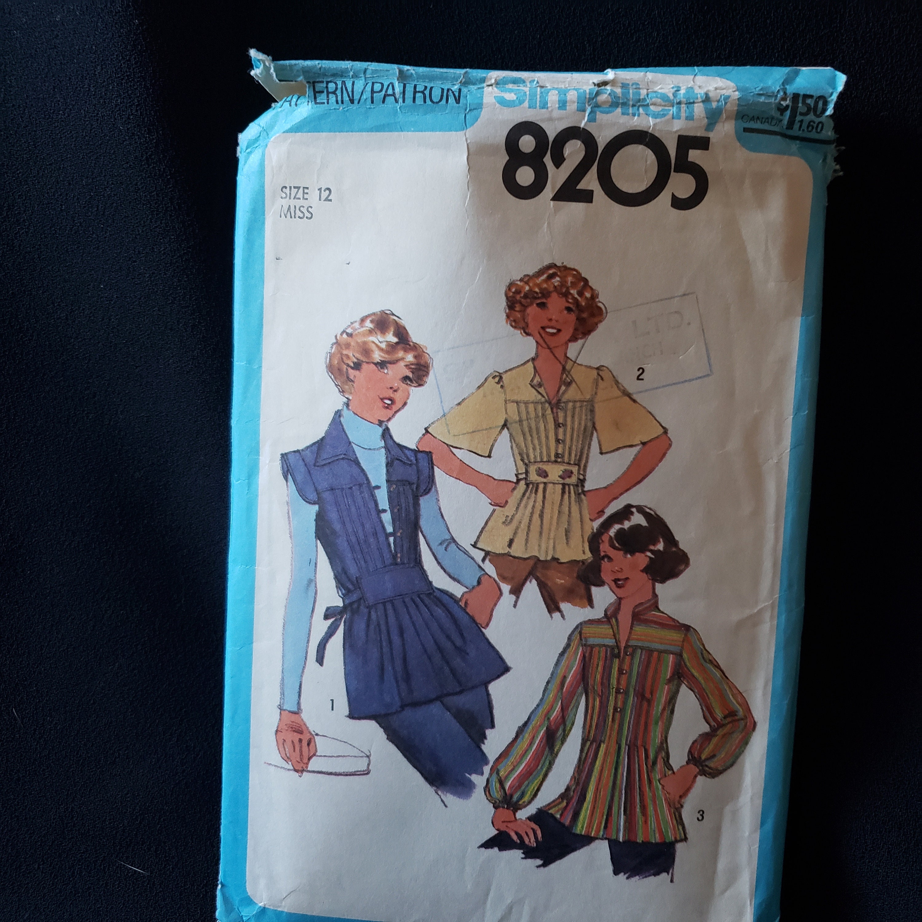 Simplicity 8205 CUT Sewing Pattern for Gypsy Boho 70's Top With Yoke ...