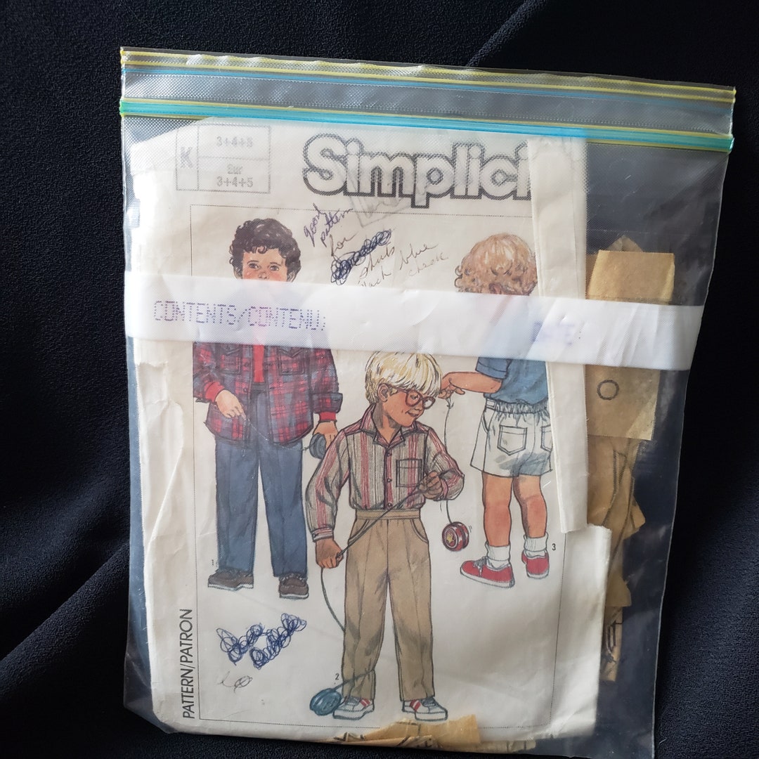 Simplicity 7016 Sewing Pattern for Child's Unisex Shirt, Pull on Pants ...