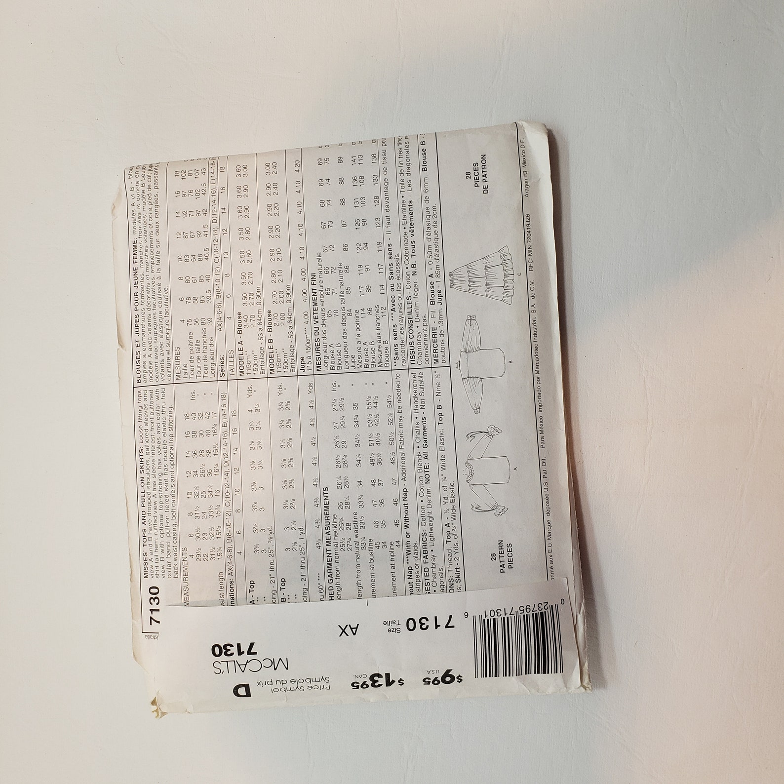 Mccall's 7130 Sewing Pattern Vintage Womens Western/cowgirl Style ...
