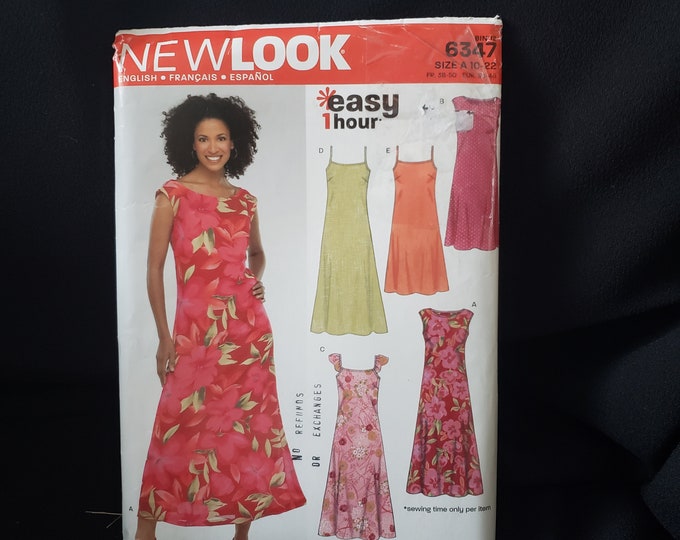 New Look 6347 Easy Sewing Pattern for Summer Dress Varieties Easy Sew ...