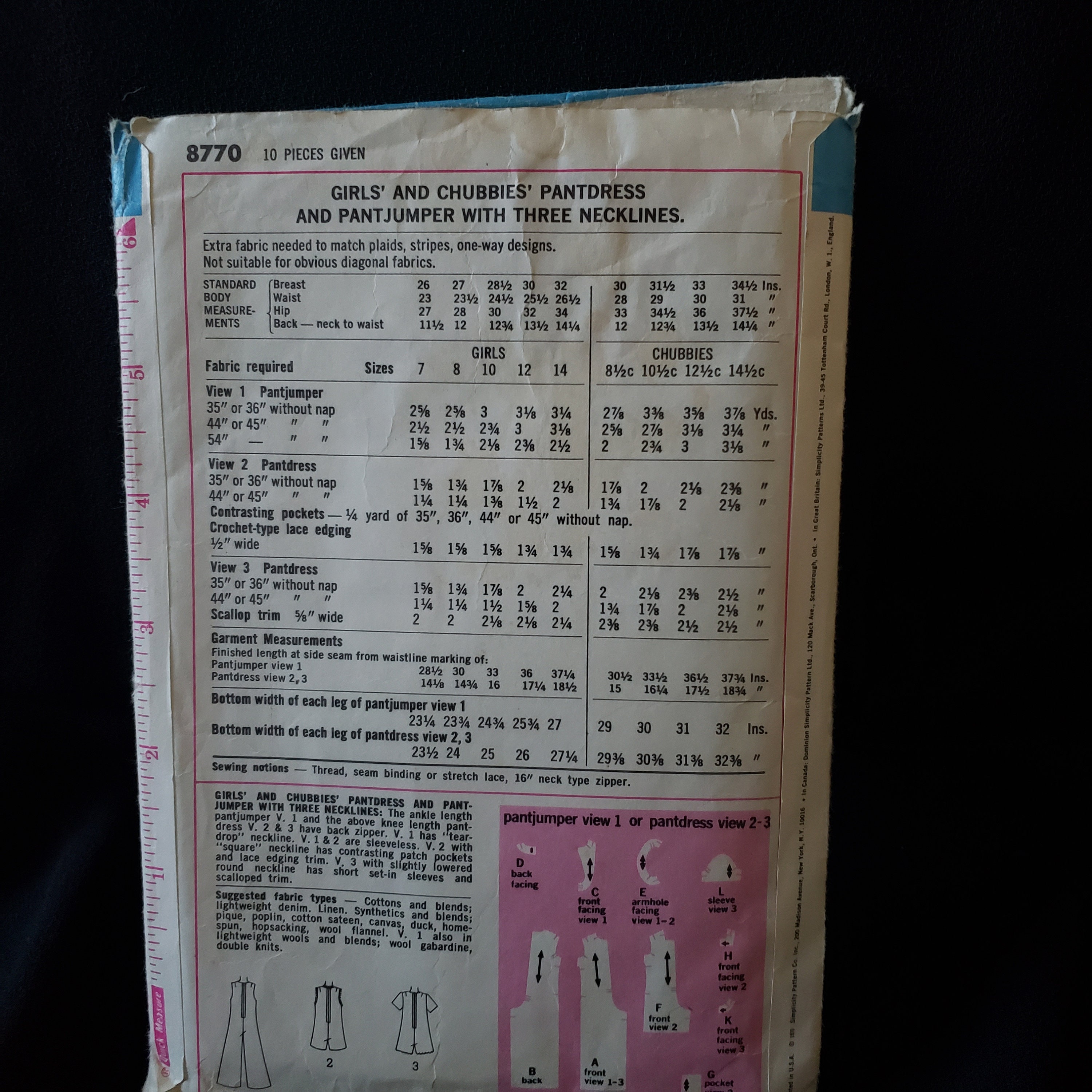 Simplicity 8770 Very Rare Sewing Pattern for Vintage 70's Boho/hippie ...