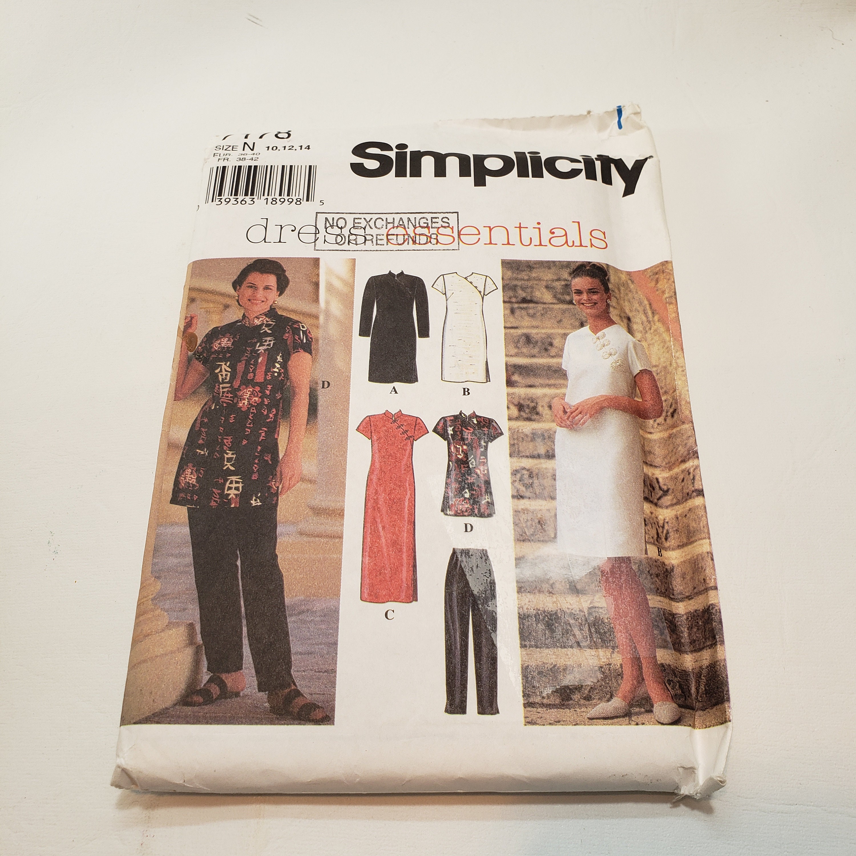Simplicity 7173, Sewing Pattern, Dress, Top, Pants, Asian Inspired ...