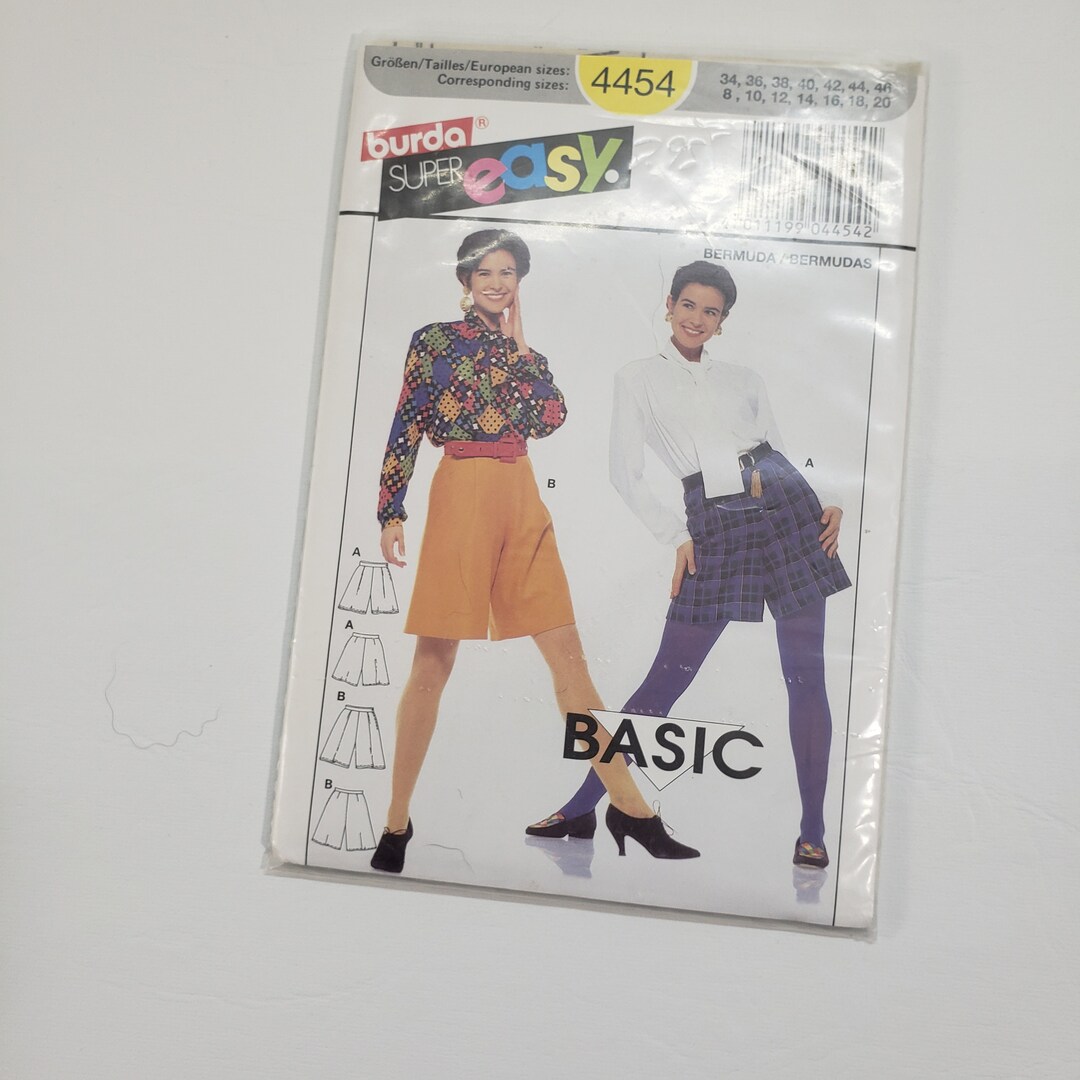Burda 4454 Super Easy Sewing Pattern for Bermuda Shorts/walking Shorts ...