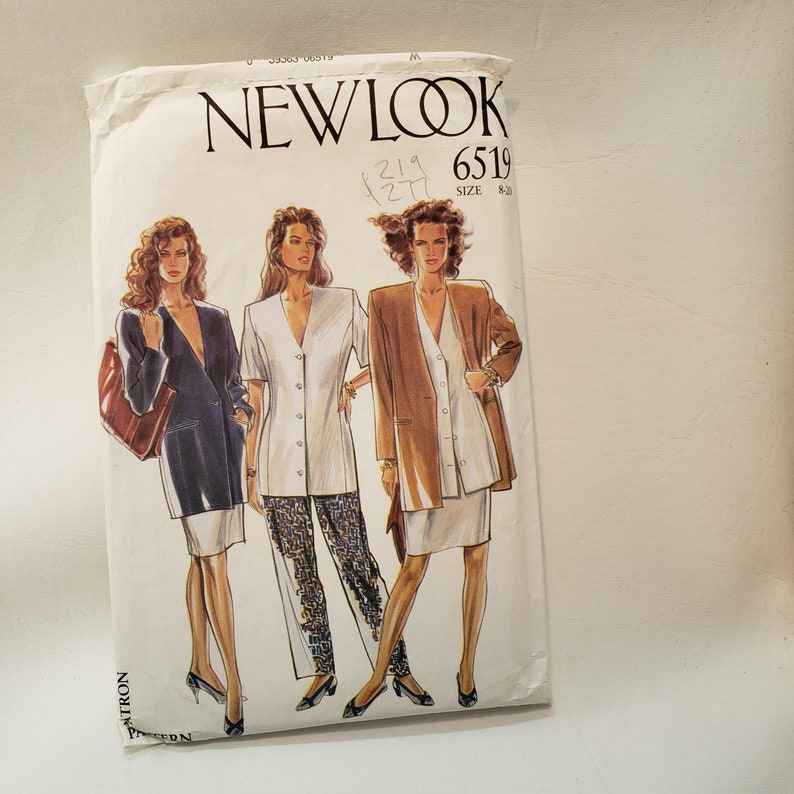New Look 6519 Sewing Pattern 6519, Misses' Jacket, Blouse, Skirt and ...