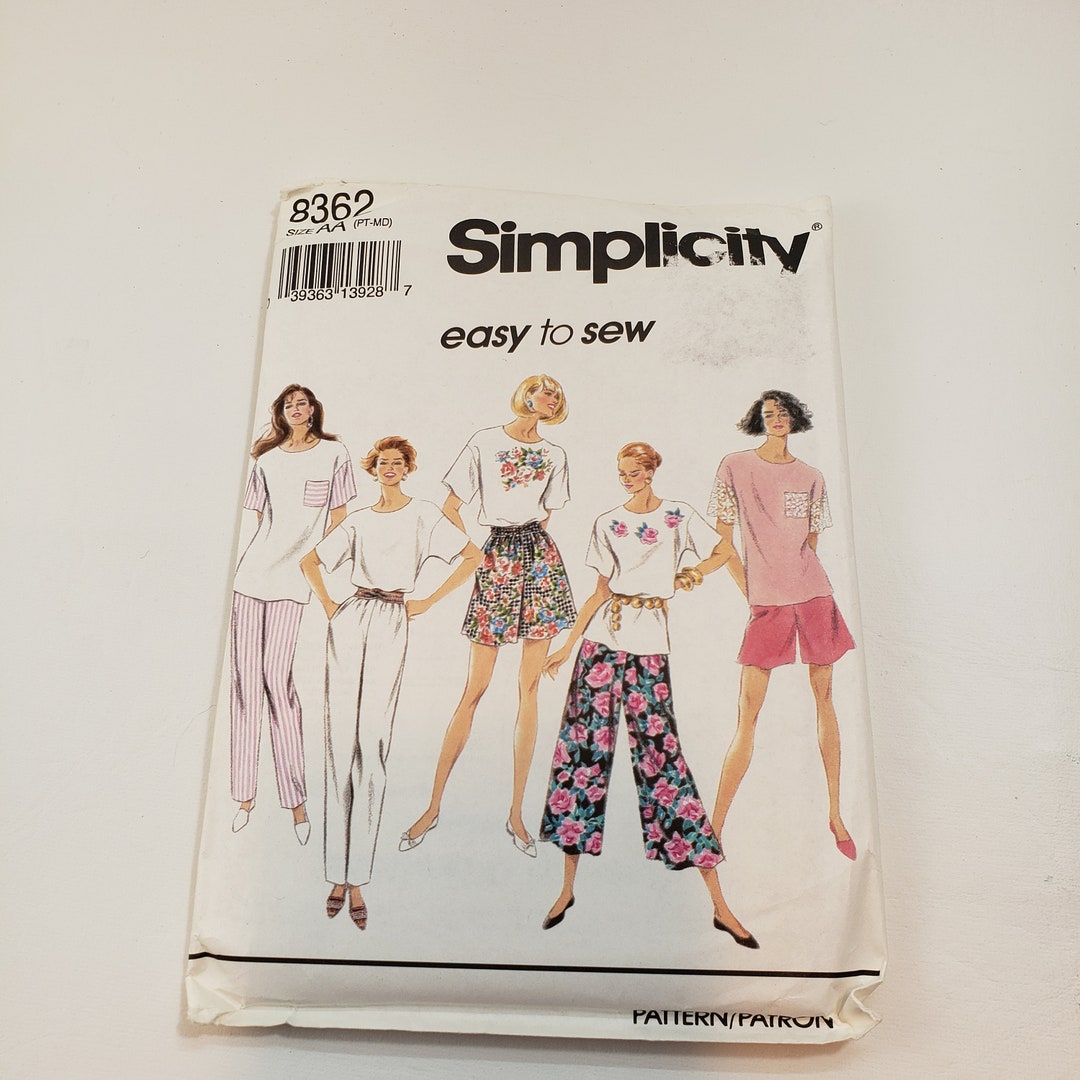 Simplicity 8362 Sewing Pattern for Split Skirt, Short and Long, Pants ...