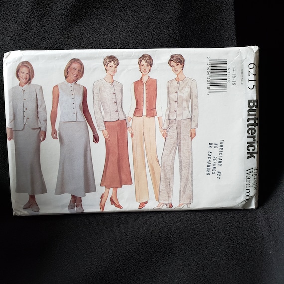 Butterick 6215 Sewing Pattern for a Suit Jacket Vest - Etsy