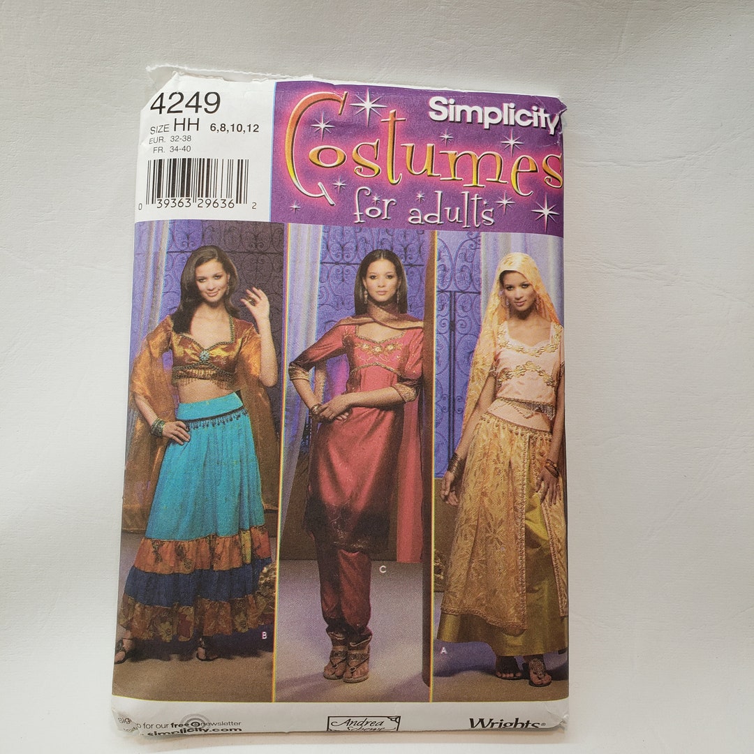 Simplicity 4249, Sewing Pattern for Costume, Womens Size 12, Middle ...