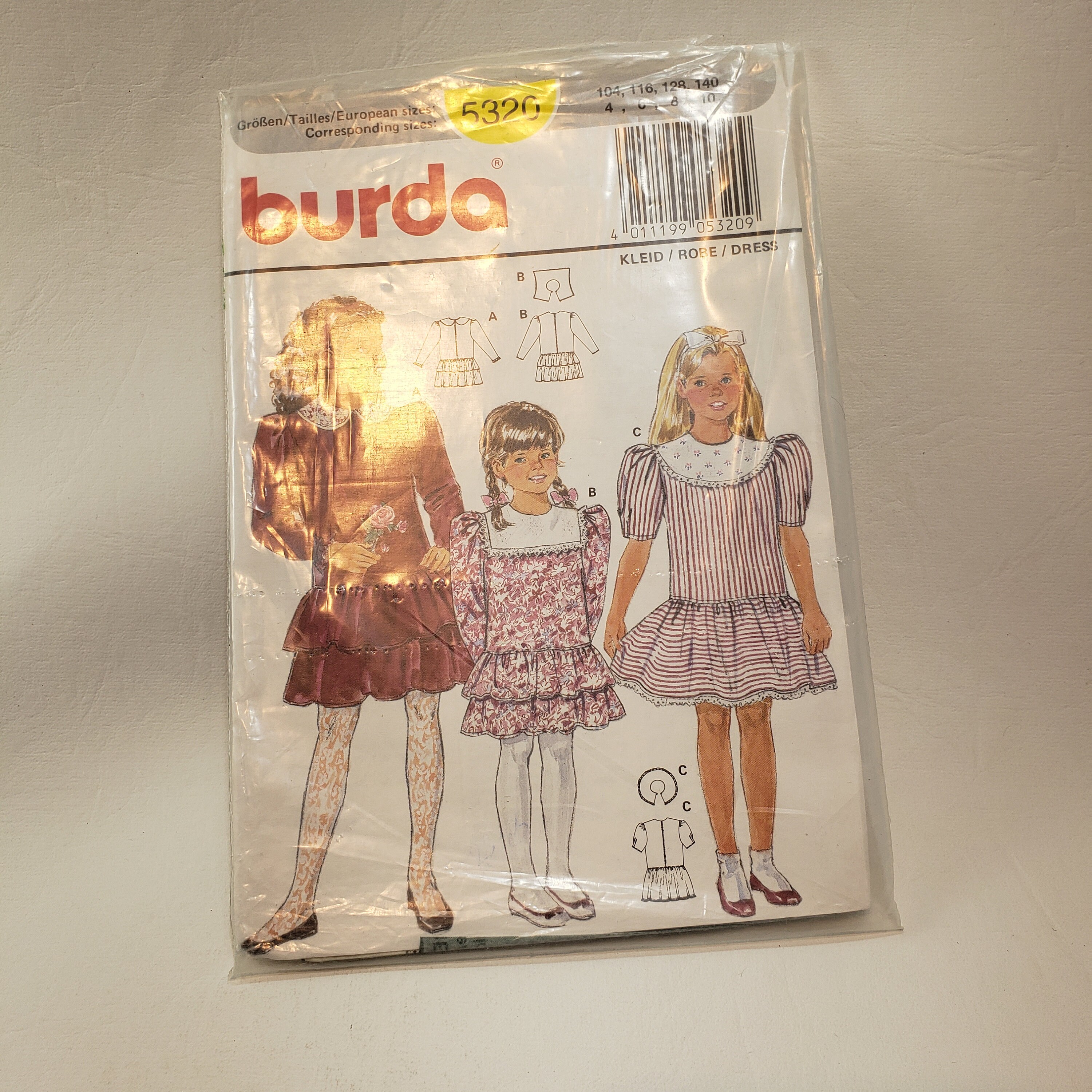 Burda 5320, Girls Sewing Pattern for Fancy Dresses, Sizes 4 to 10 ...