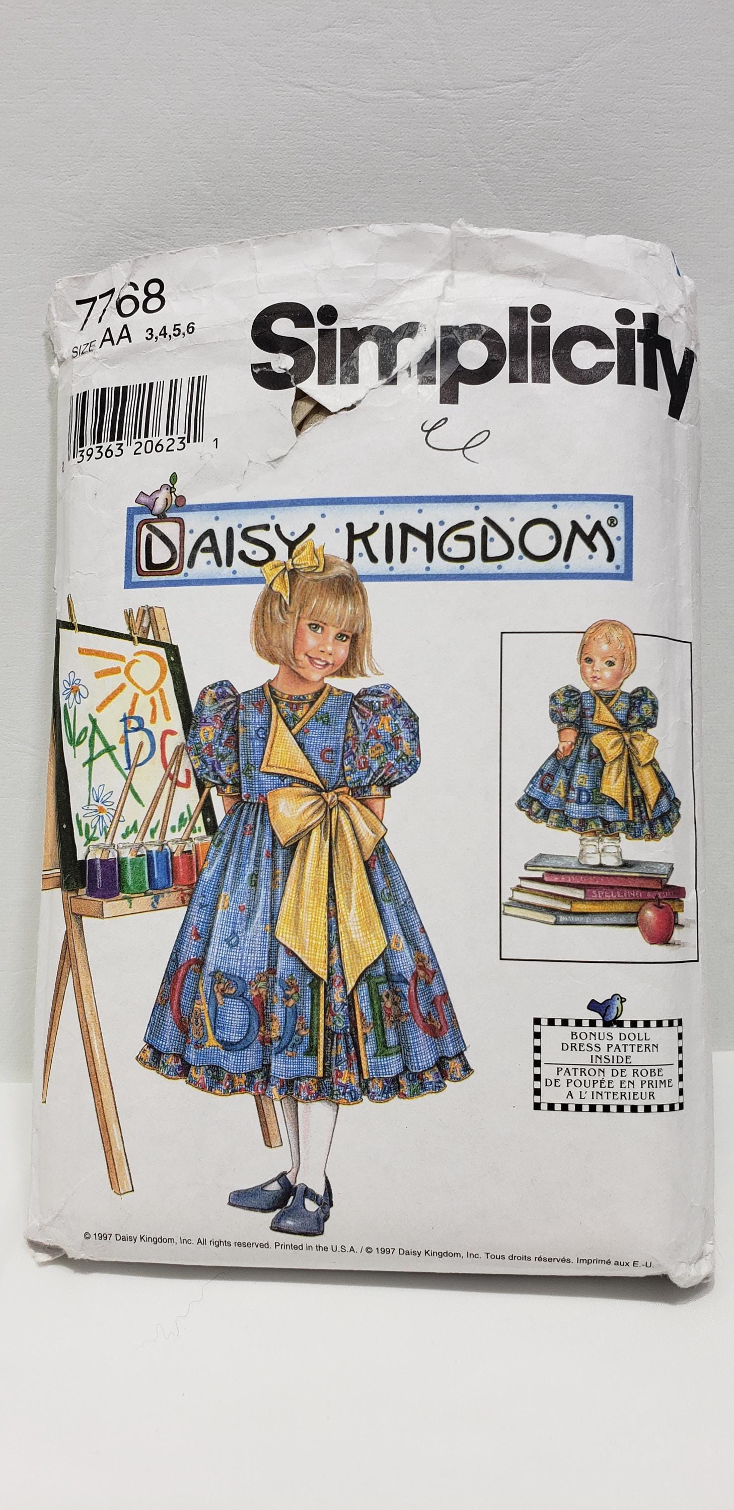 Simplicity 7768, Sewing Pattern, Daisy Kingdom, Dress With Matching ...