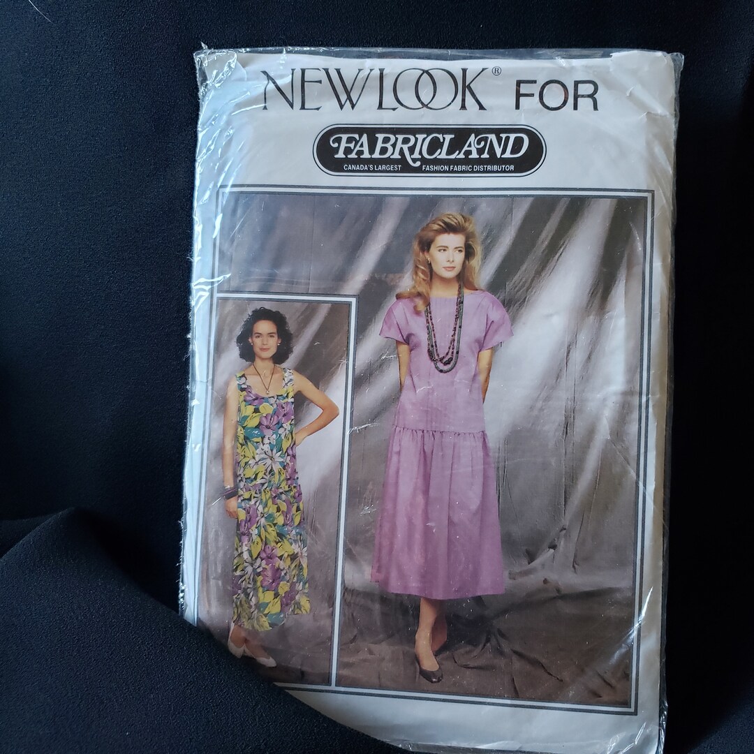 New Look 6273 Vintage Sewing Pattern for Dropped Waist, Pullover Dress ...