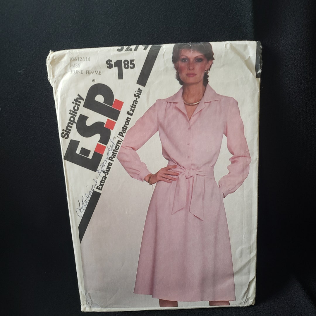 Simplicity ESP 5279 Sewing Pattern for Pullover Shirt Dress and Sash ...
