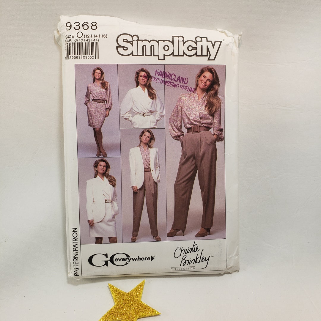 Simplicity 9368, Sewing Pattern Pants Skirt Shirt Jacket Size 12-16 ...
