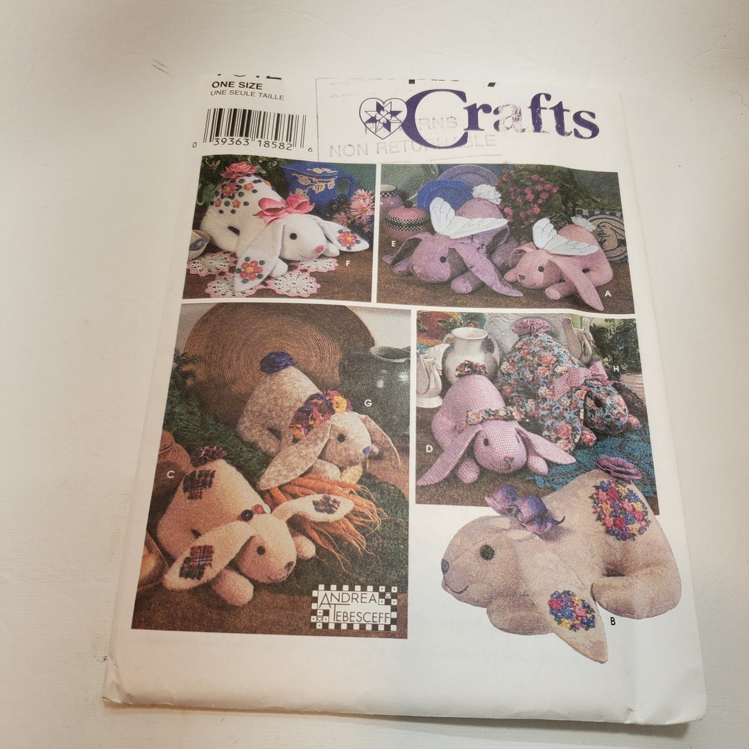 Simplicity 7012 Craft Sewing Pattern for Decorative Bunnies Include ...