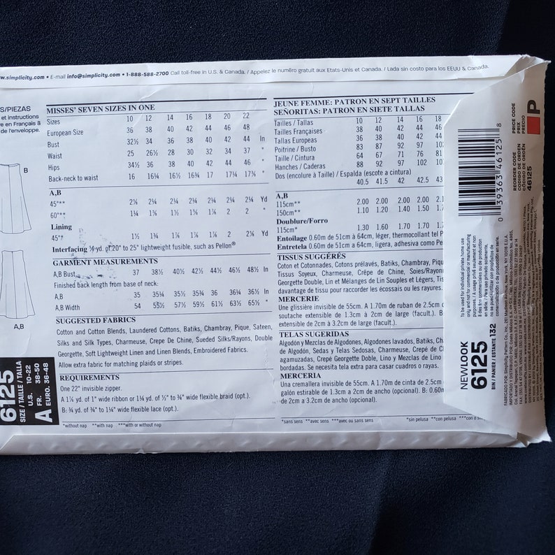 New Look 6125 Sewing Pattern for Easy Summer, Pullover Dress, Mid Thigh ...