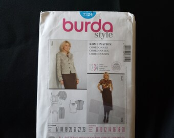 BURDA 7217 DRESS Pattern One-piece Sleeveless Dress With - Etsy