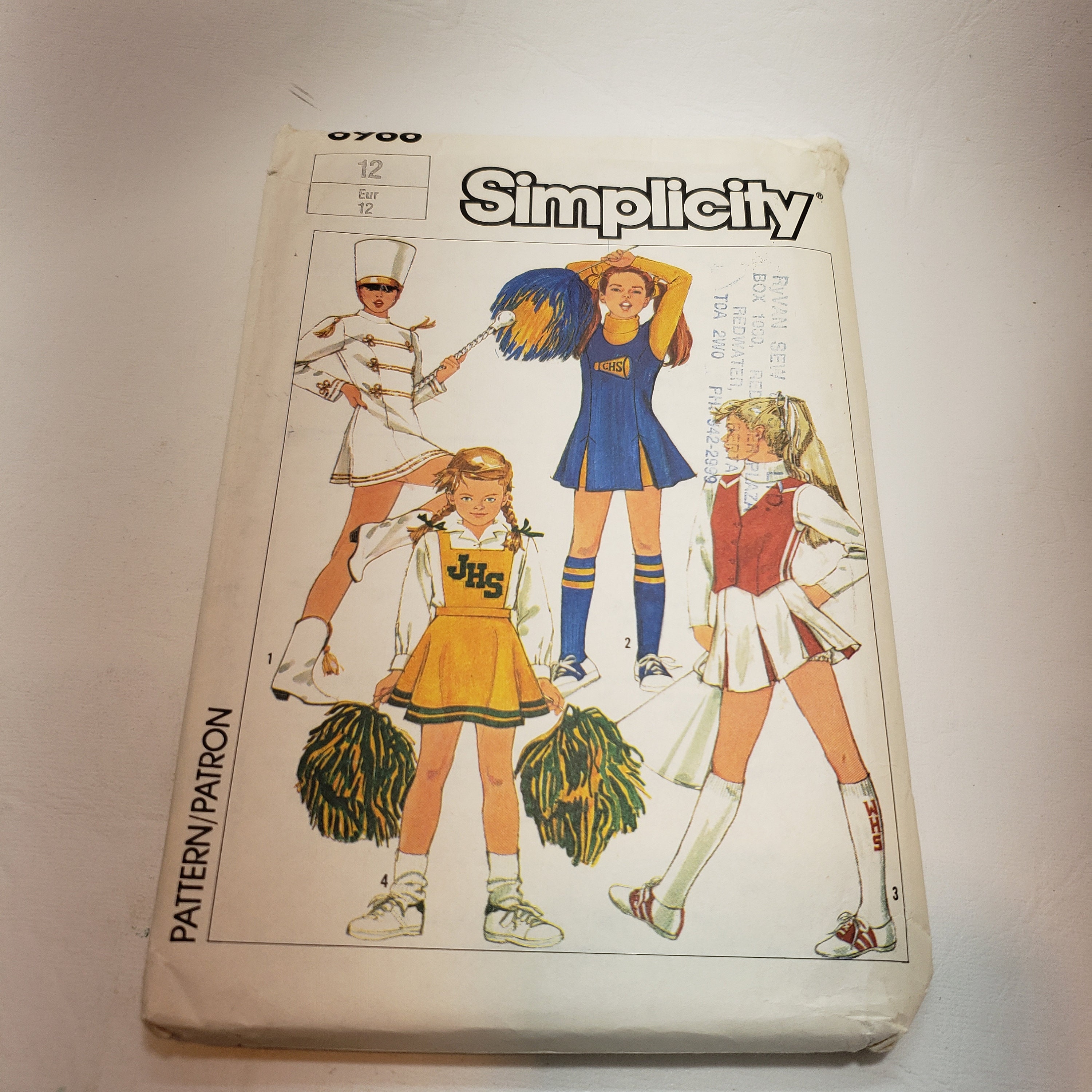 Simplicity 6966 Costume Sewing Pattern for Majorette, Cheerleader ...