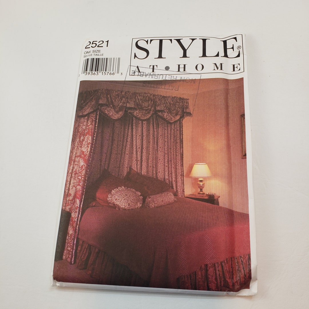 Style 2521 Sewing Pattern - at Home- Duvet, Dust Ruffle, Canopy Valance ...