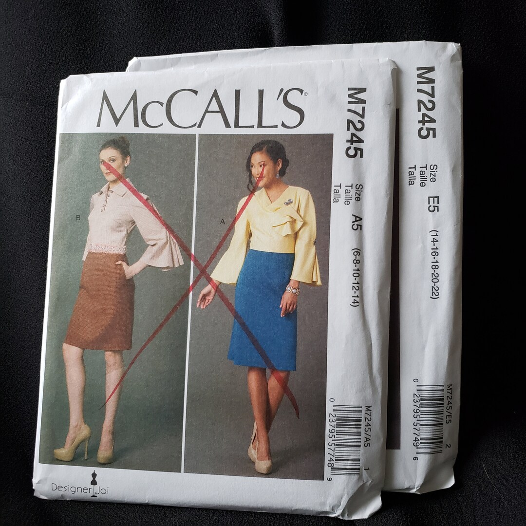 Mccall's 7245 Sewing Pattern for Women's Dress (looks Like 2 Piece ...