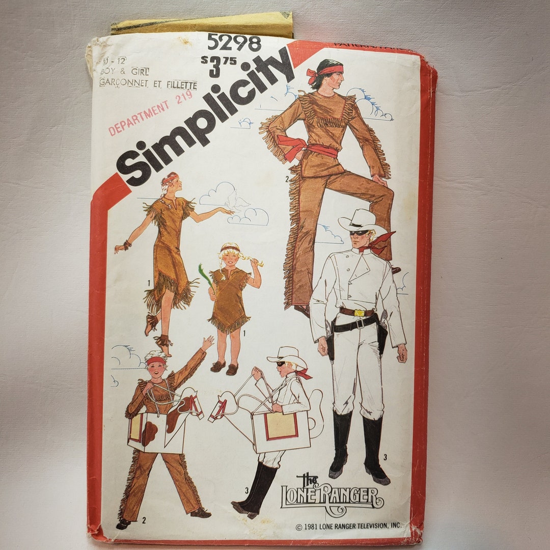 Simplicity 5298 Sewing Pattern for Early Western Costumes CUT Size 10 ...