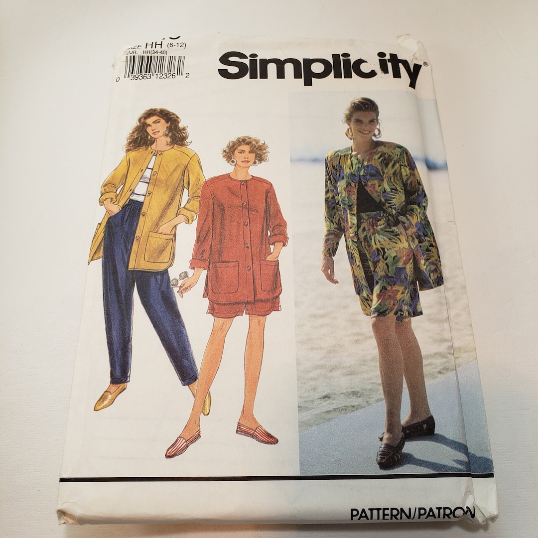 Simplicity 7748 Sewing Pattern for Shacket Type Jacket, Shorts and ...
