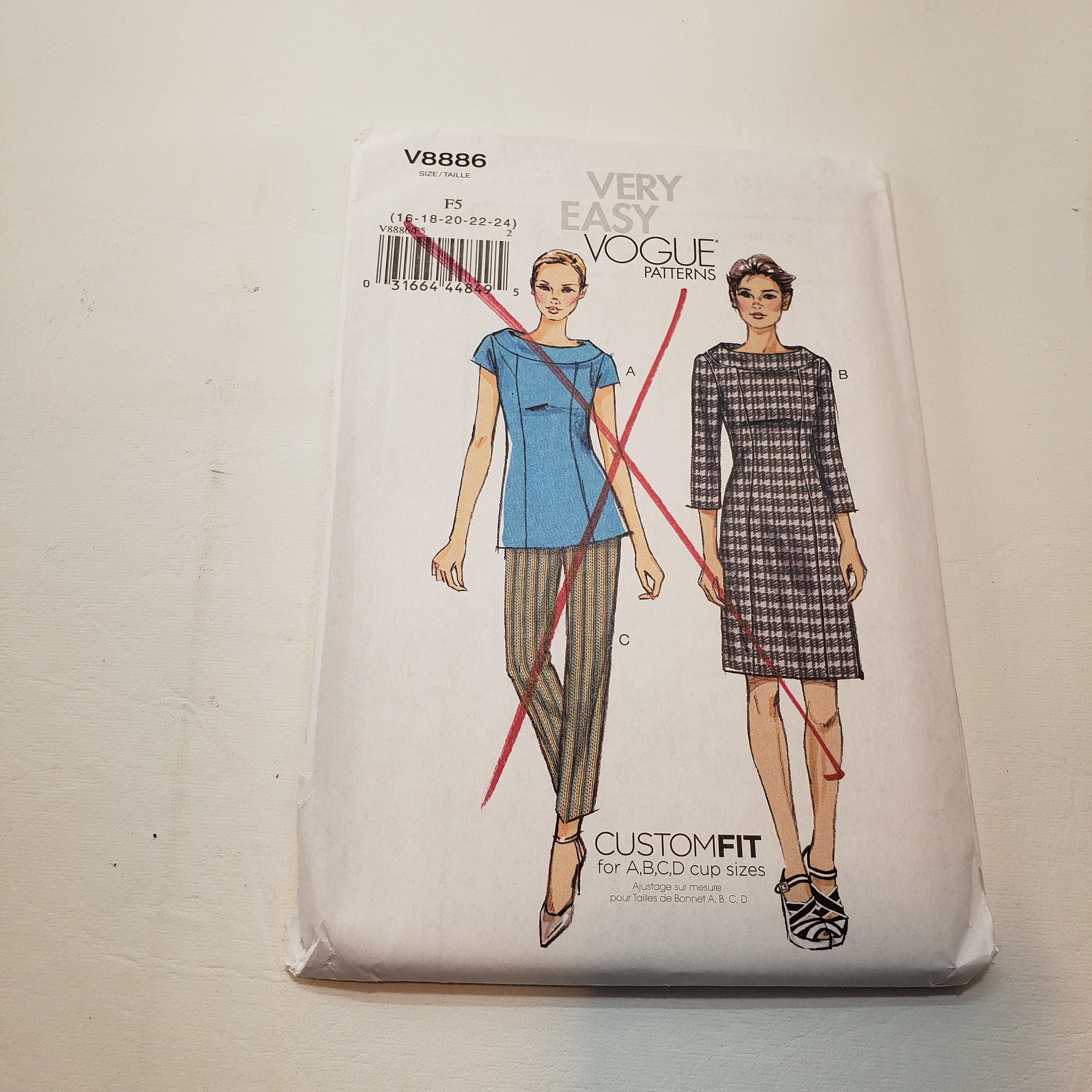 Vogue 8886 Rare Sewing Pattern for Tunic, Dress, Pants UNCUT FF Sz 8-16 ...
