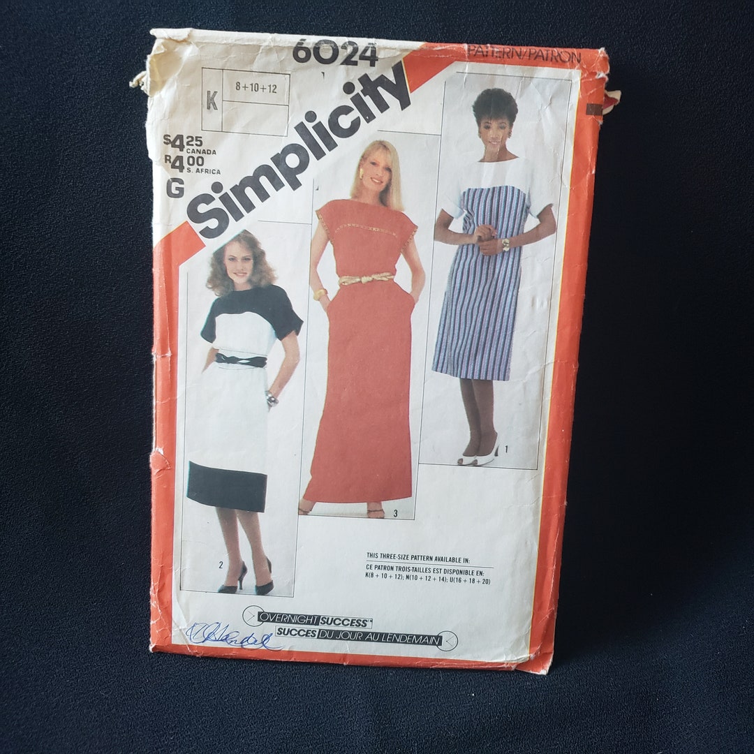 Butterick 6024, Sewing Pattern for Pullover Dress in Two Lengths and ...