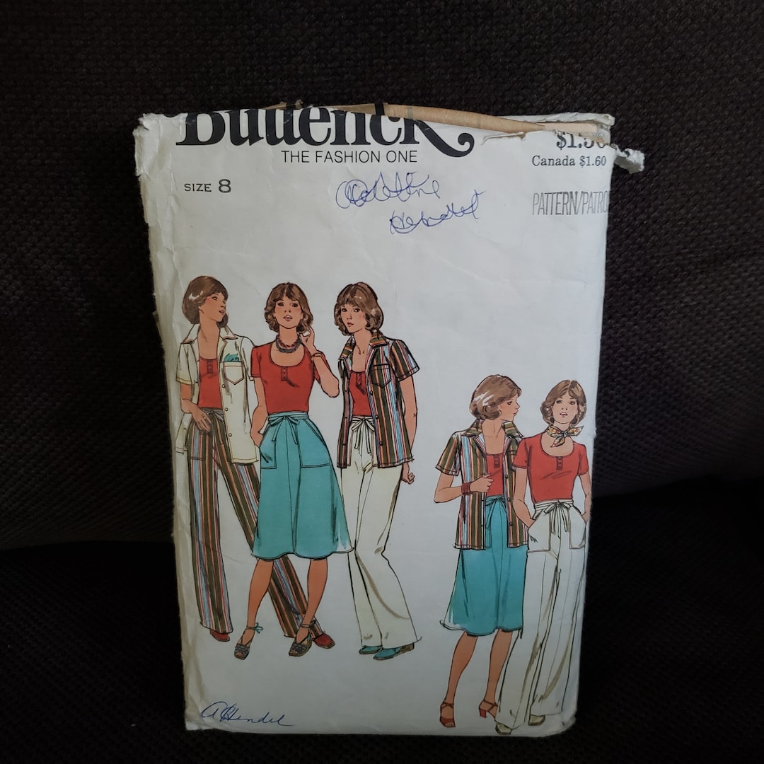 Butterick 4659 Sewing Pattern for Vintage 70's Wardrobe, Shirt, T Shirt ...