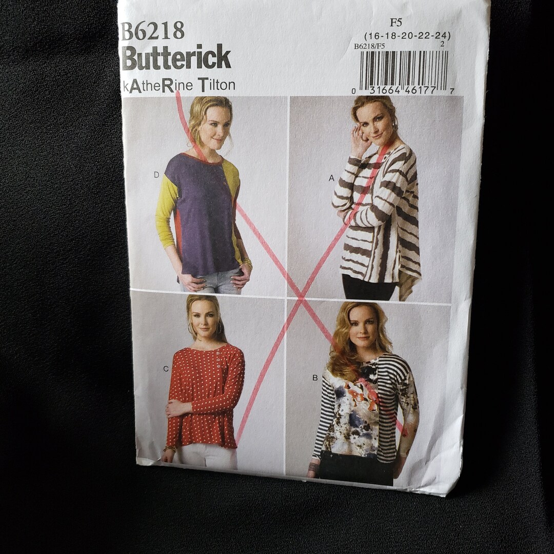 Butterick 6218 Easy Sewing Pattern for Katherine Tilton Loose Pullover ...