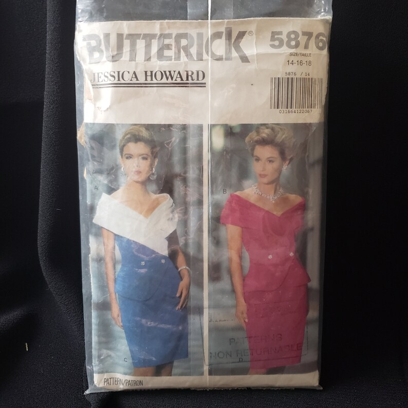 Butterick 5876 Rare Sewing Pattern Formal Skirt and Top, Jessica Howard ...