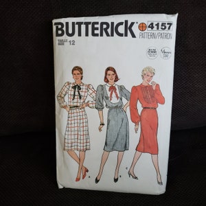 Butterick 4157 Sewing Pattern for Misses Dress, Loose Fitting, Elastic ...