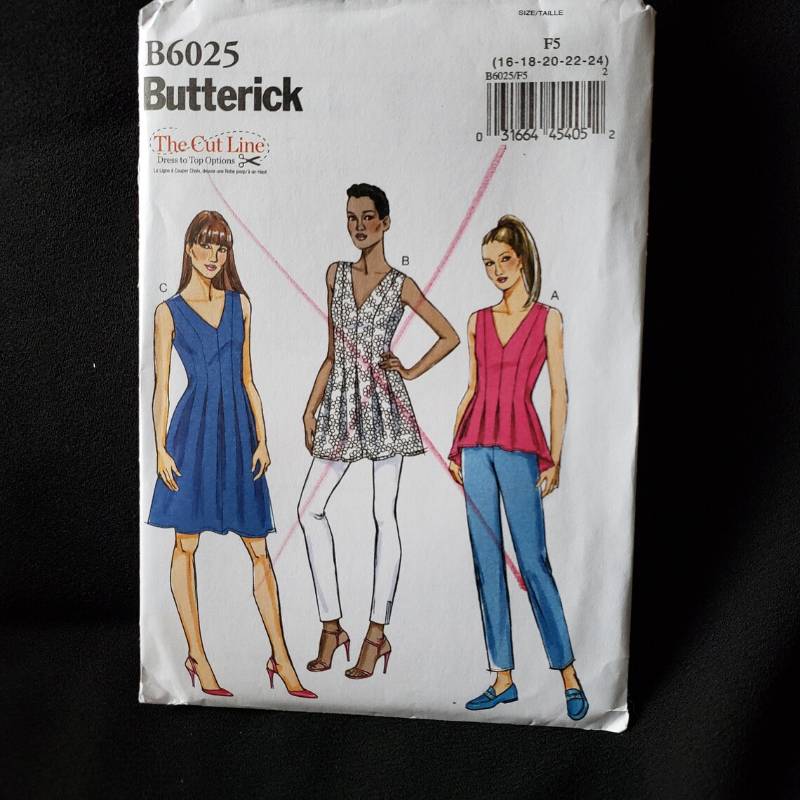 Butterick 6025 Sewing Pattern for Easy Misses Top, Tunic, and Dress ...