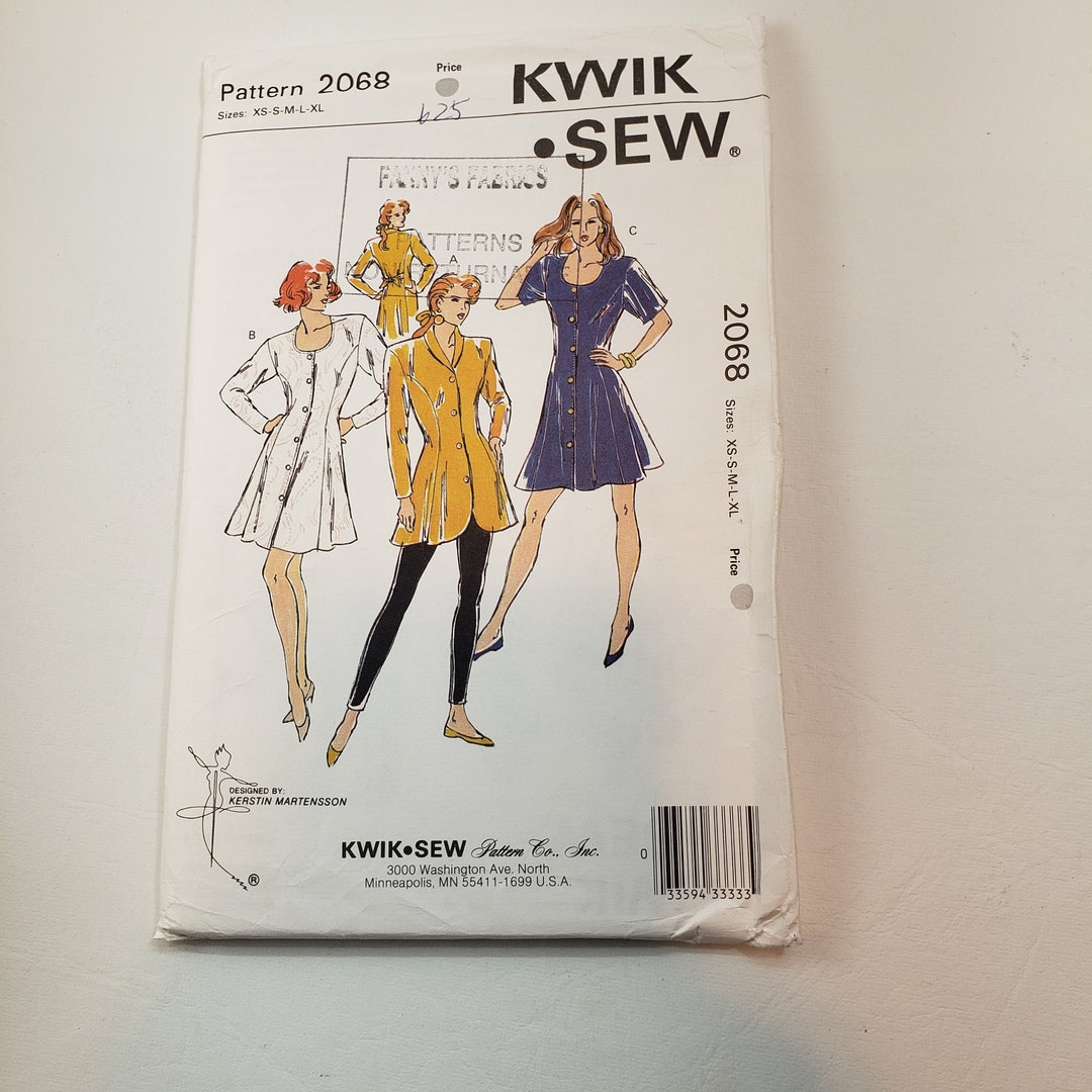 Kwik Sew 2068 Sewing Pattern for Misses Dress, Coat and Tunic - for ...
