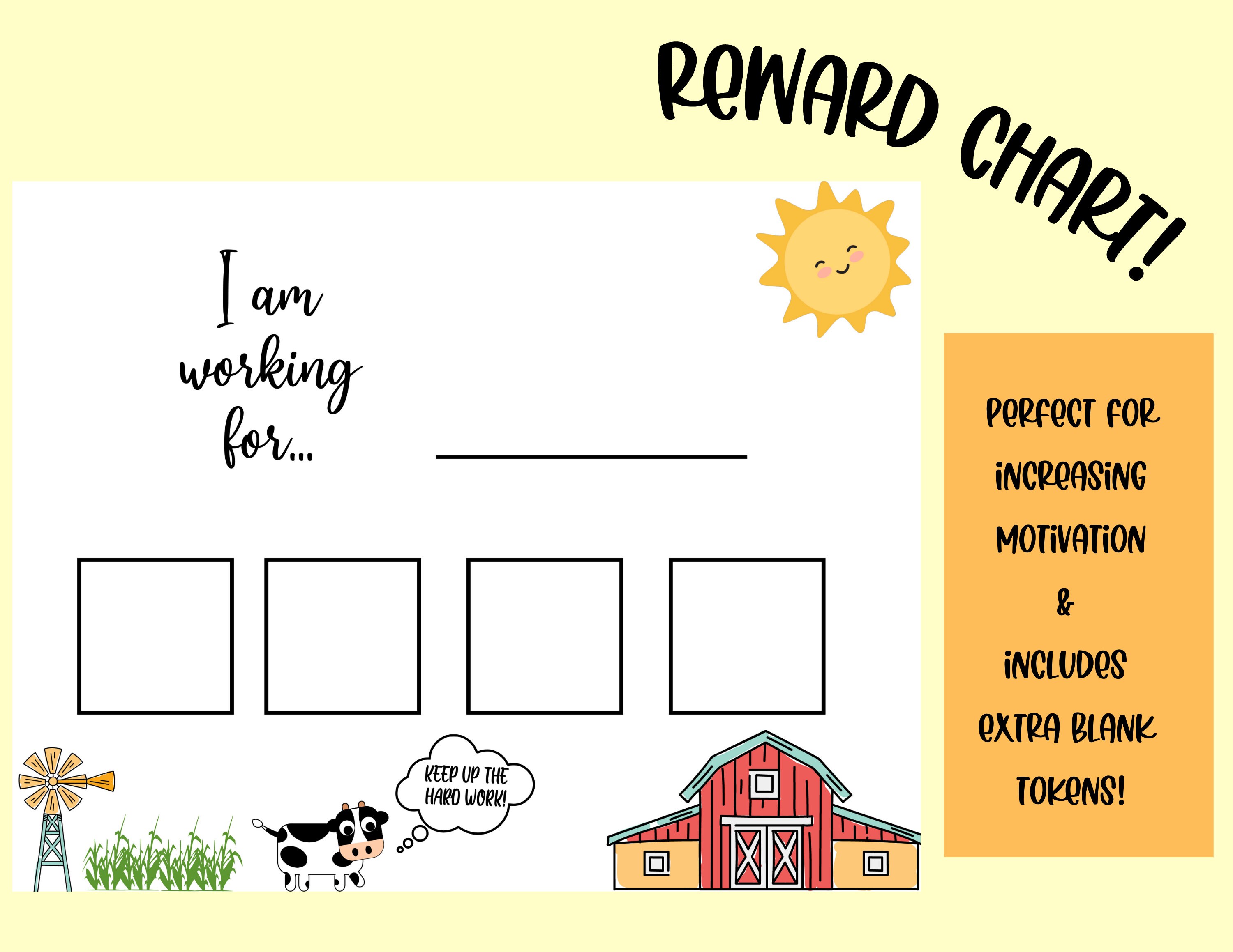 Token Board Reward Chart for Motivation - Etsy