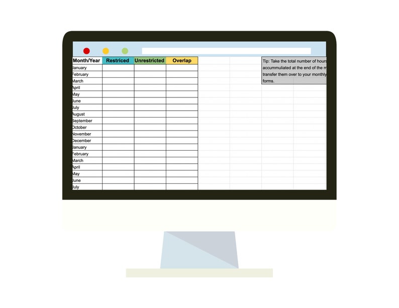 BACB Fieldwork Tracker (google Sheets) - Etsy