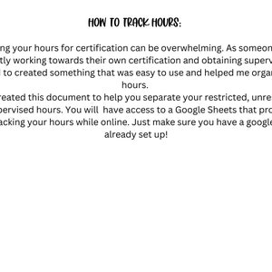 BACB Fieldwork Tracker (google Sheets) - Etsy