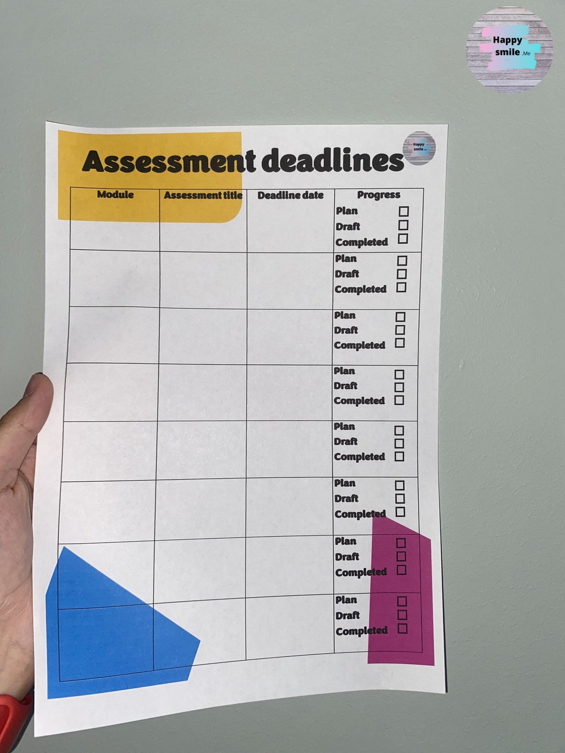 Assessment Deadline PDF study Tracker Uni/ College Student - Etsy