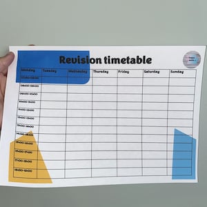 Revision Timetable PDF -study Tracker - Uni/ College Student - Etsy