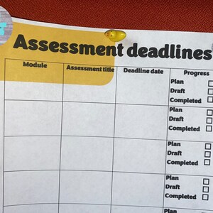 Assessment Deadline PDF study Tracker Uni/ College Student - Etsy