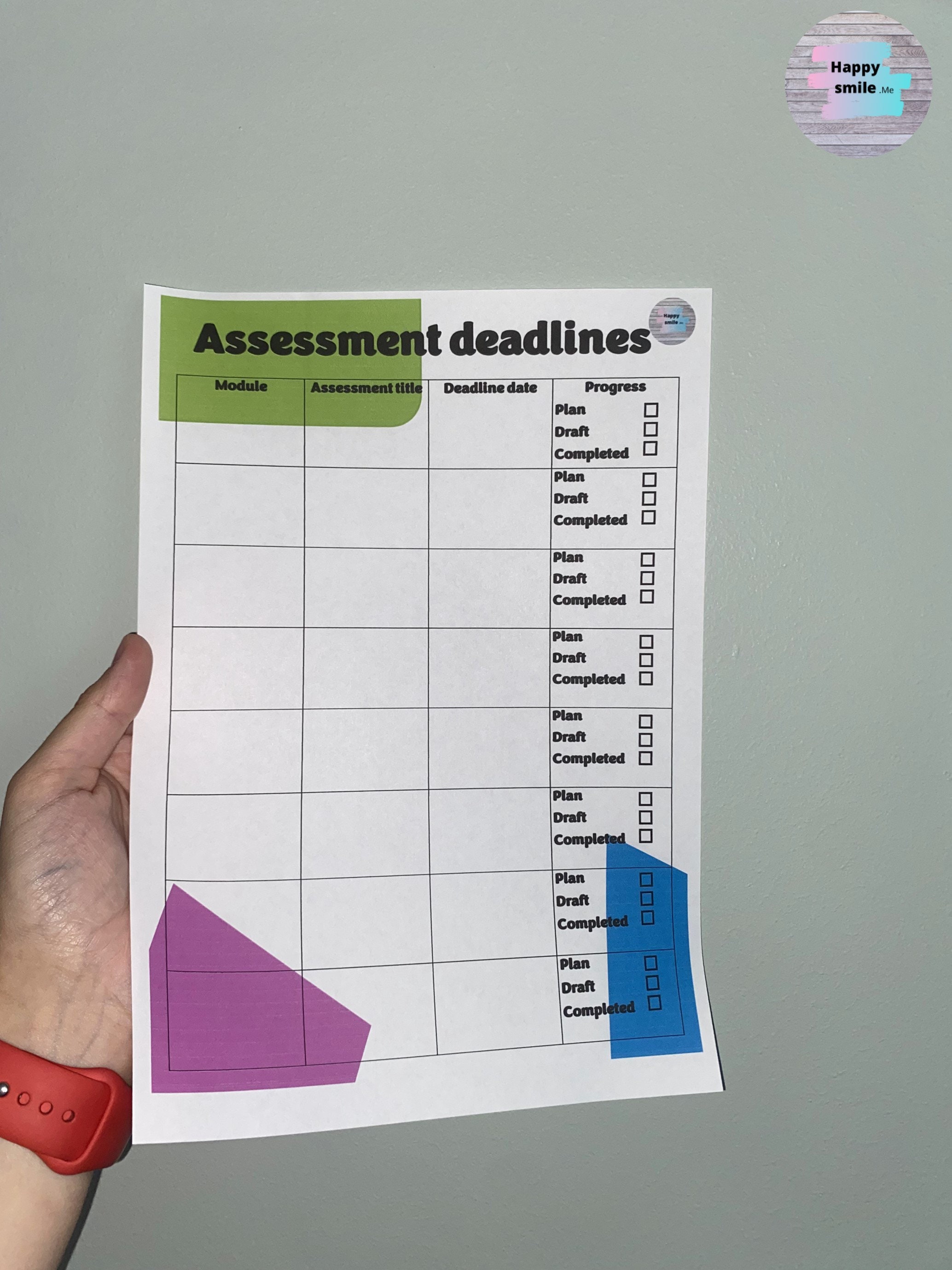 Assessment Deadline PDF study Tracker Uni/ College Student - Etsy