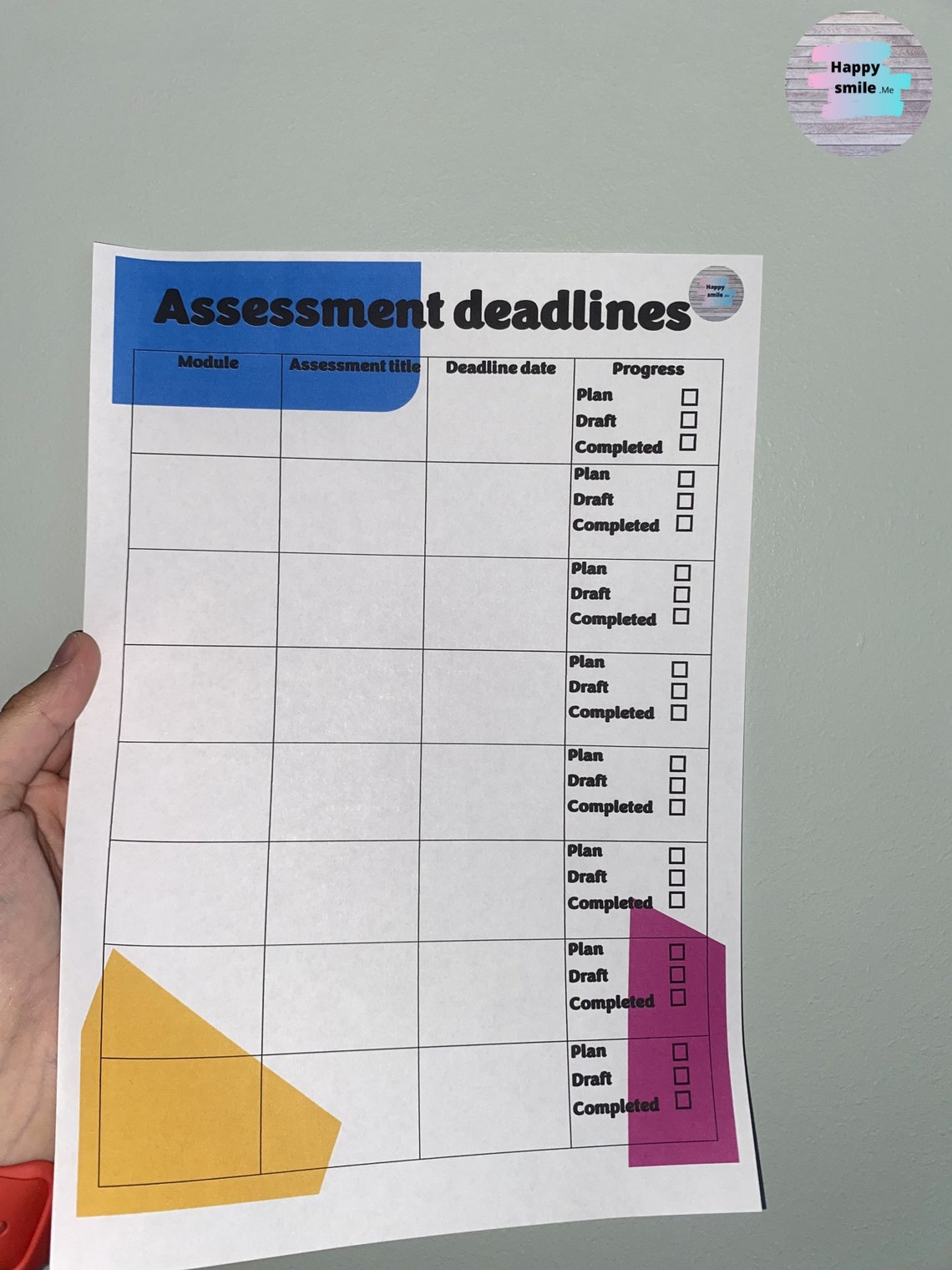 Assessment Deadline PDF study Tracker Uni/ College Student - Etsy