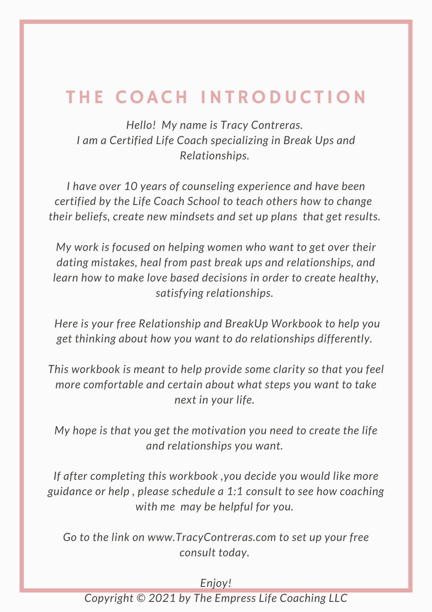 E Workbook, Digital Work Book, Relationships and Breakups, Self ...