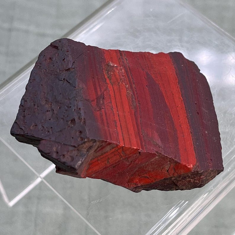 Arizona Red Jasper and Hematite Rough Natural Stone - Banded Red Jasper ...