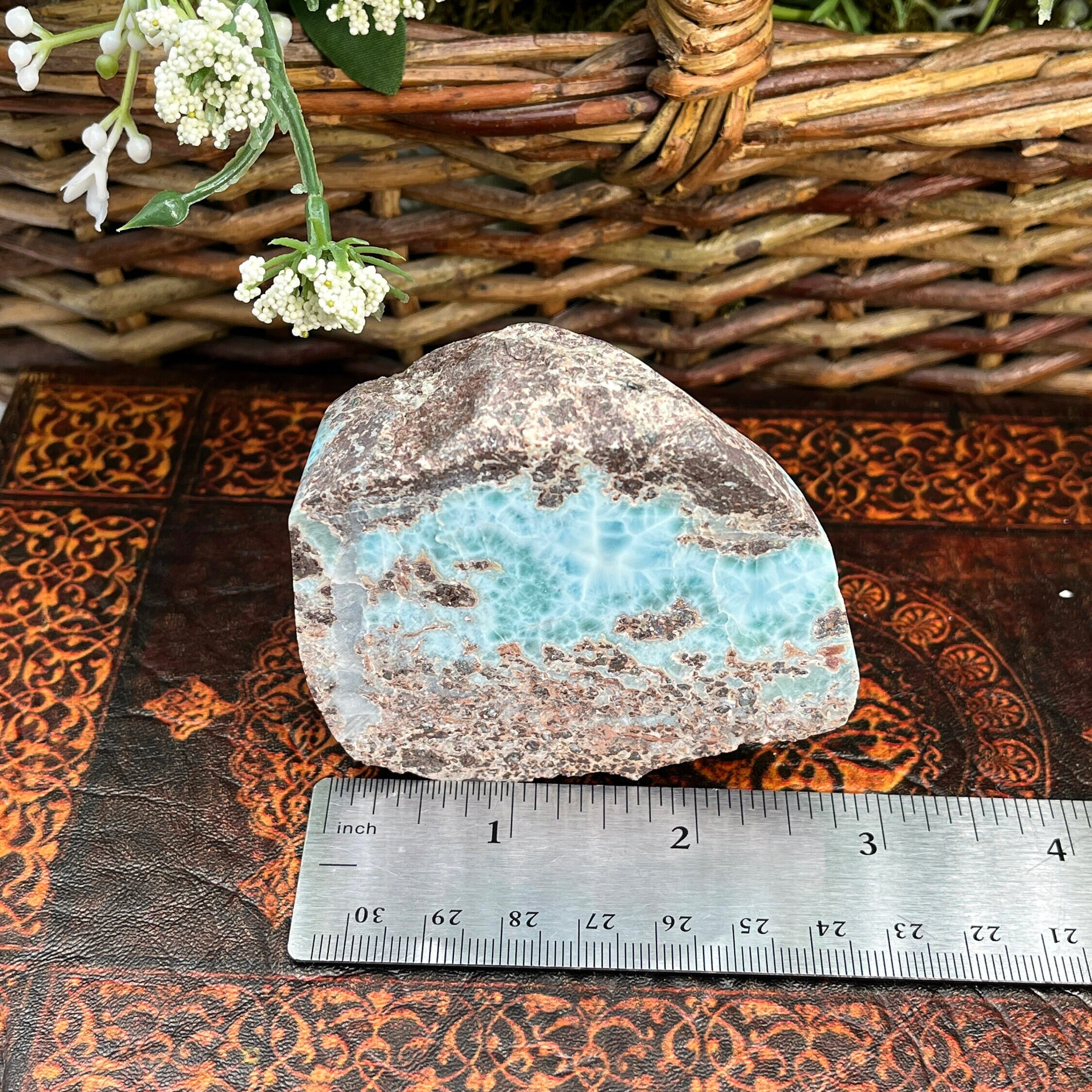 Larimar Natural Stone Larimar Stone Raw Larimar Piece Larimar Raw Stone ...