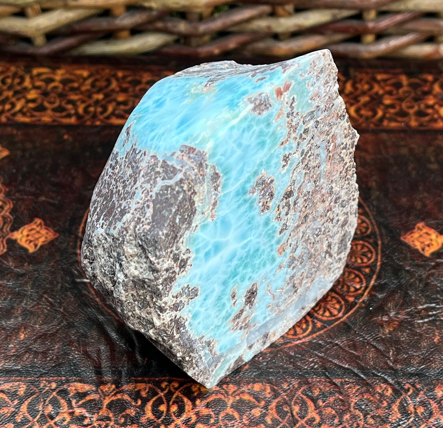 Larimar Natural Stone Larimar Stone Raw Larimar Piece Larimar Raw Stone ...