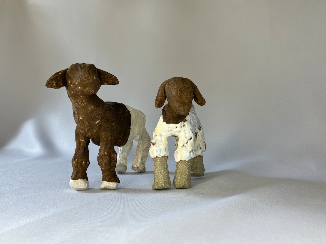 Small Handbuilt Ceramic Sheep- Mother and Child - Etsy