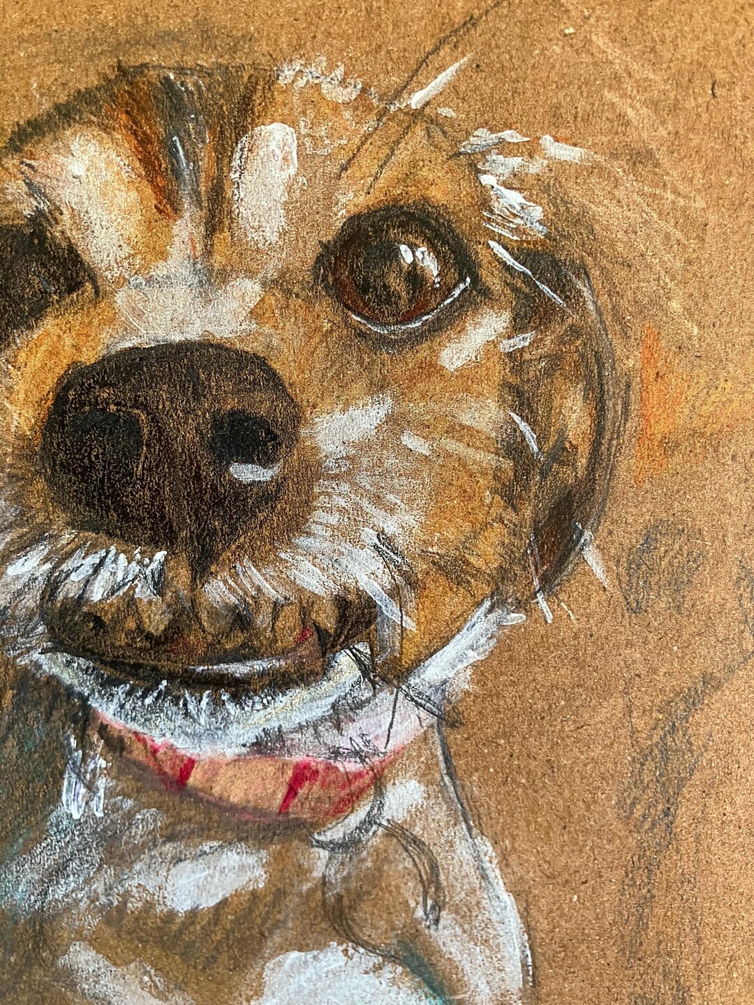Hand Drawn Dog Portrait- A4 Excellent Quality Print - Etsy
