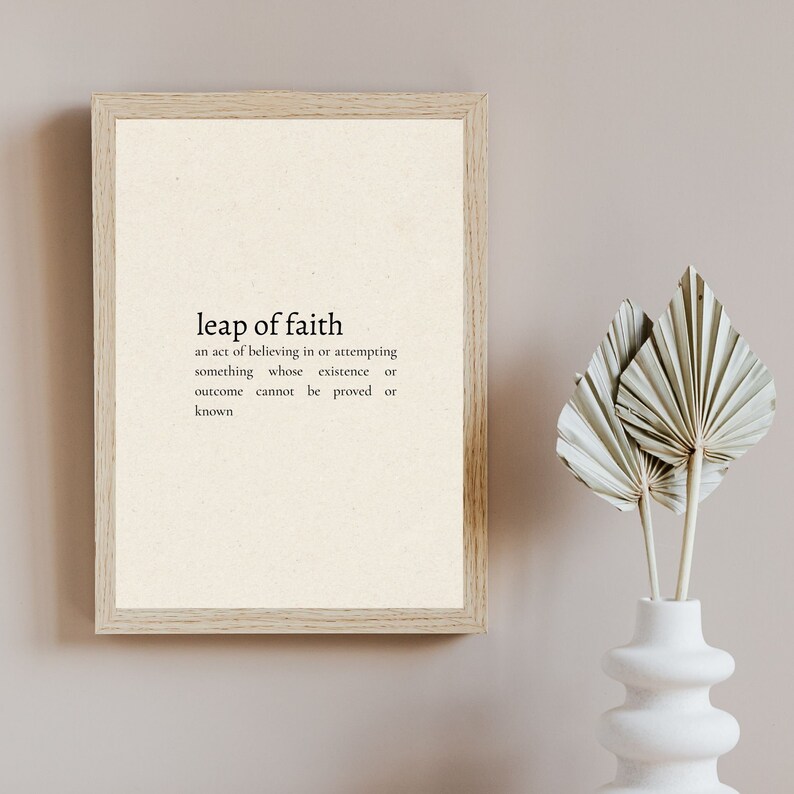 Leap of Faith Definition | Faith Quotes | Printable Definitions | Leap ...