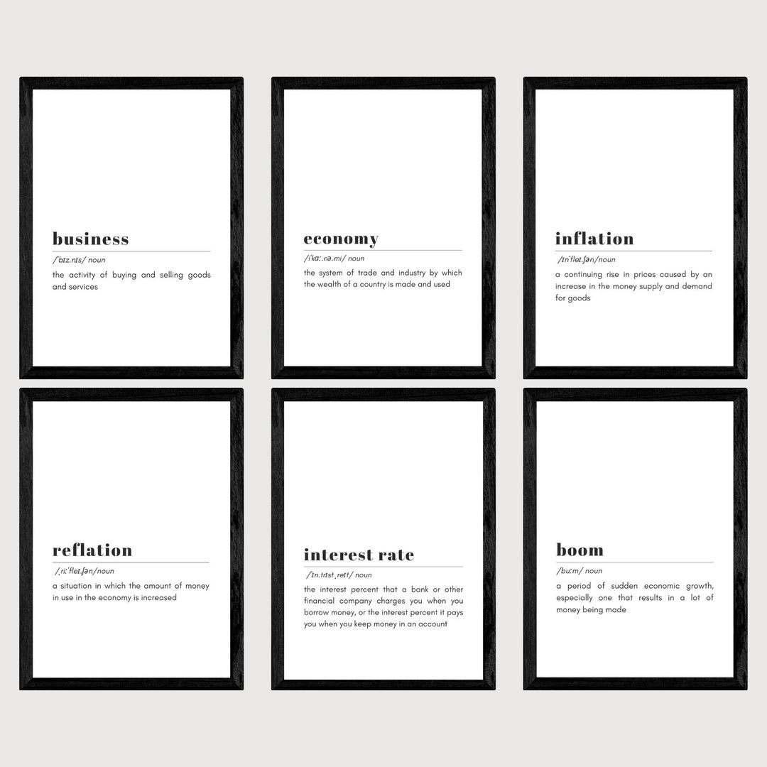 Economic Definitions Art Prints | Minimalist Office Decor (PDF Download ...